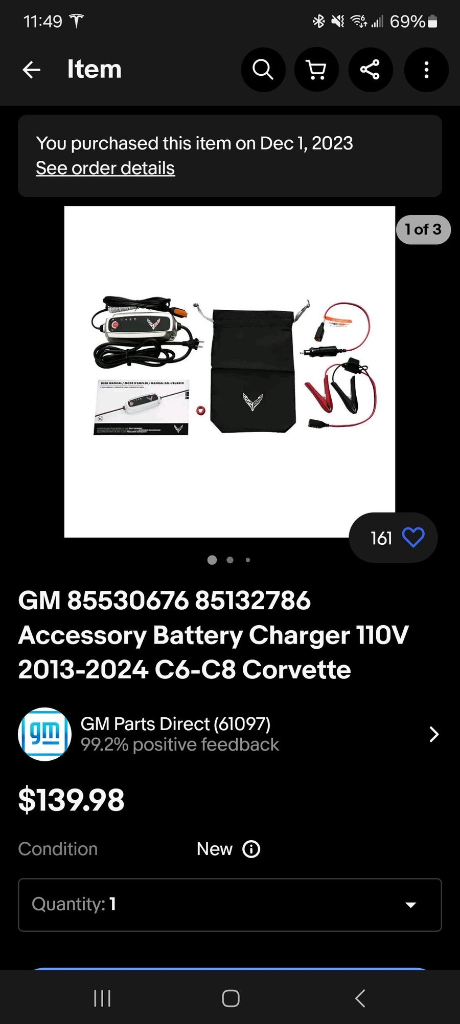FS (For Sale) C8 Chevrolet Corvette Battery Charger - CorvetteForum ...