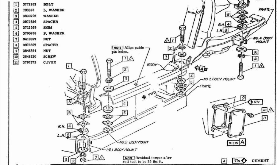 Help with 66 Body Mount Bolt Removal - CorvetteForum - Chevrolet ...