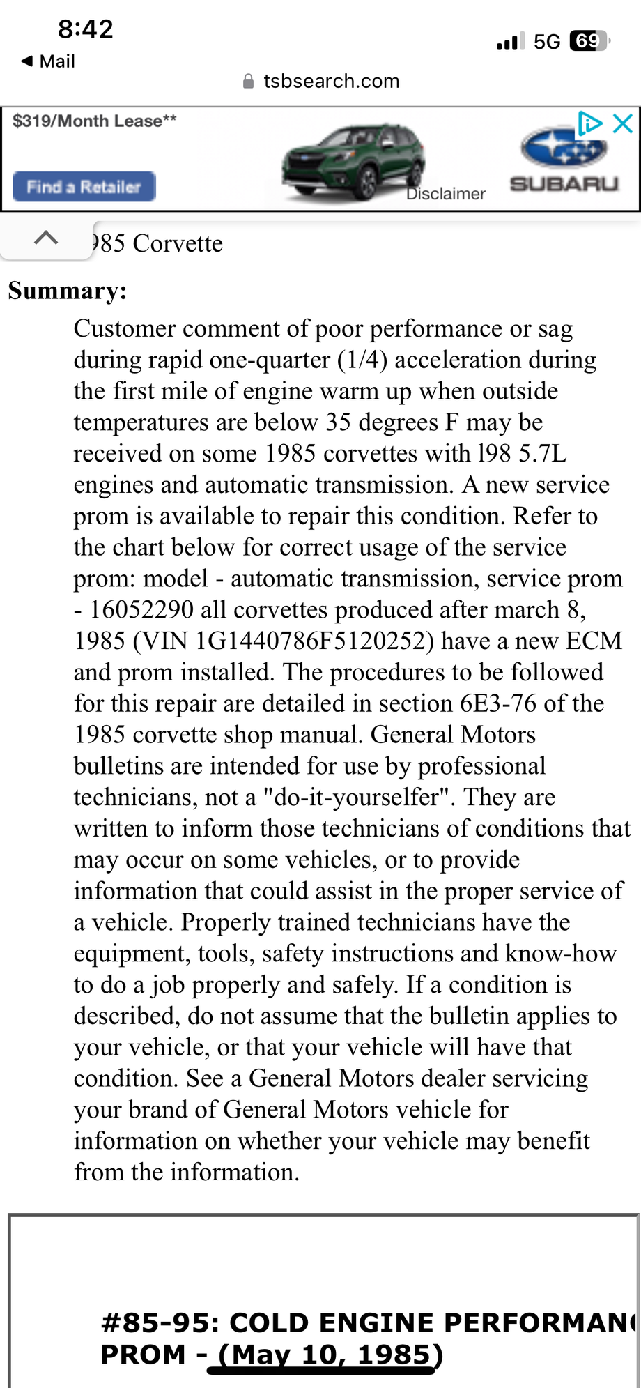 ECM/PROM/MEMCAL identificaion 1985 Corvette automatic - Page 3 ...
