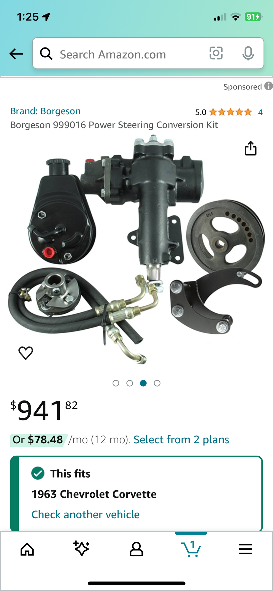 C2 Can anyone with a 63 confirm this Borgeson PS conversion kit ...