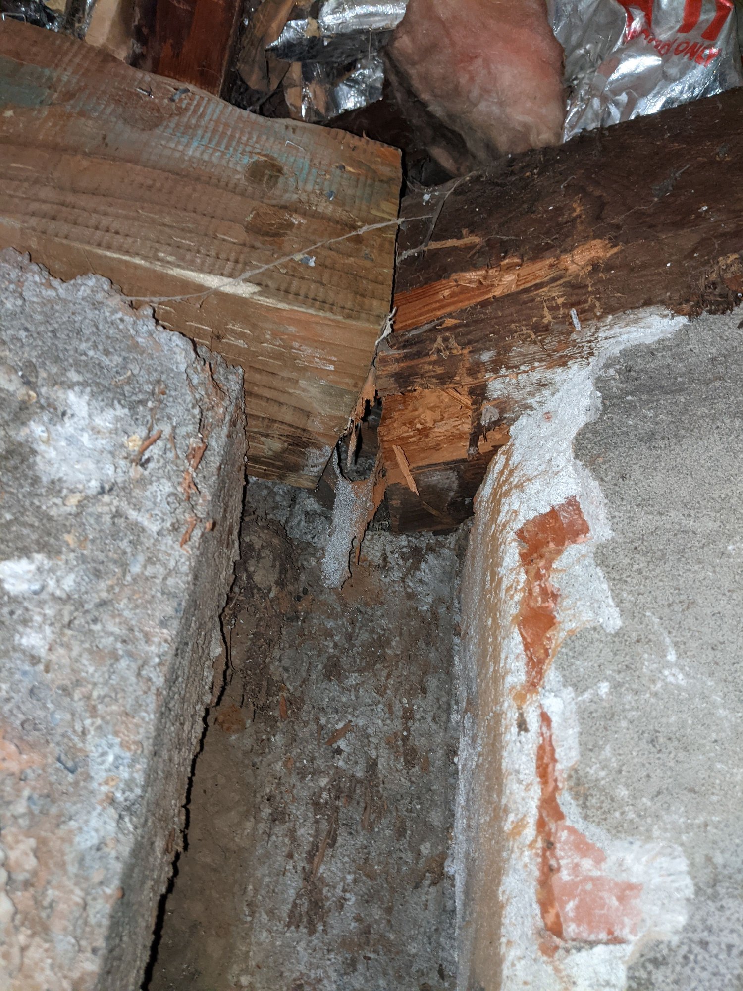 Replacing Rotted Post between foundation walls - DoItYourself.com ...