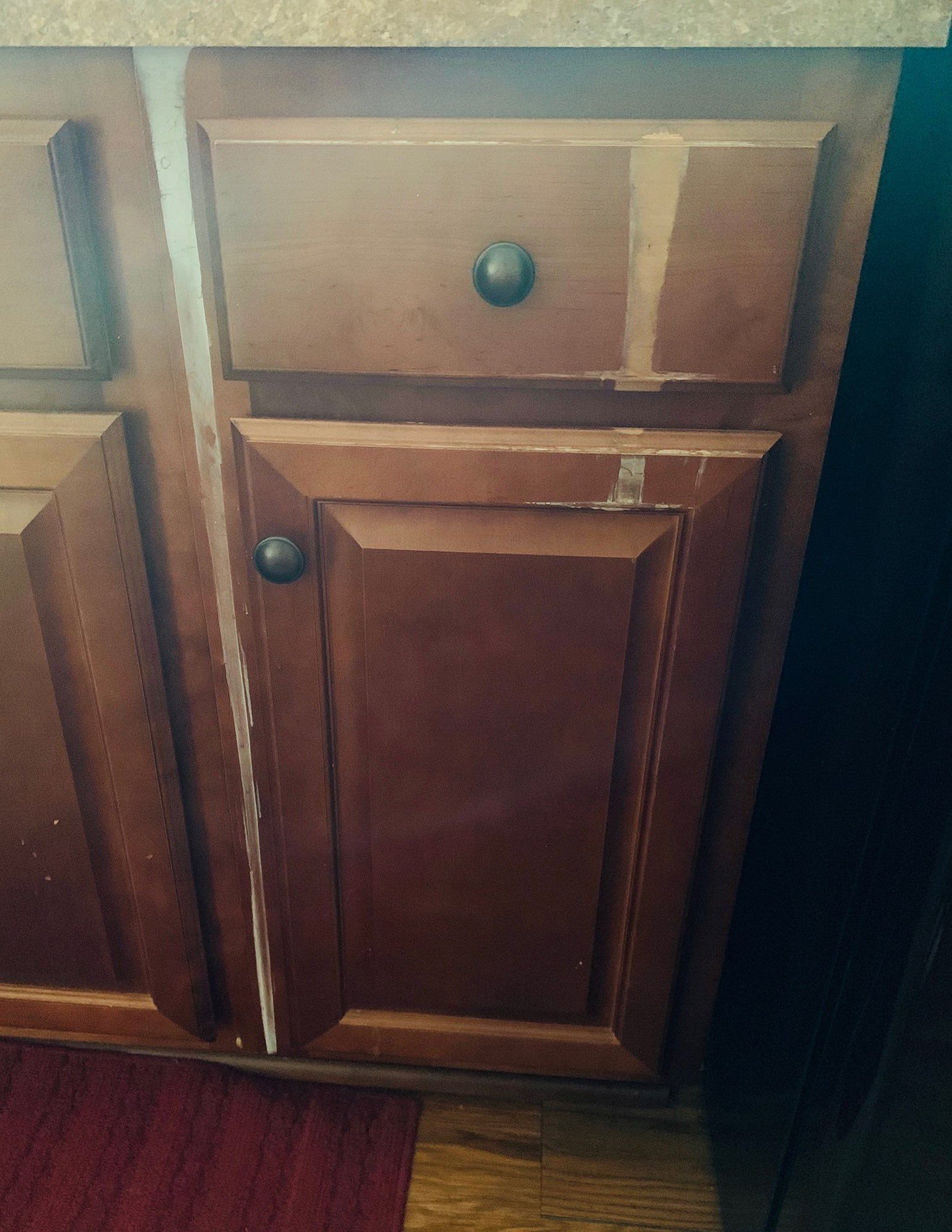 How to fix paint thinner damage on cabinets? - DoItYourself.com ...