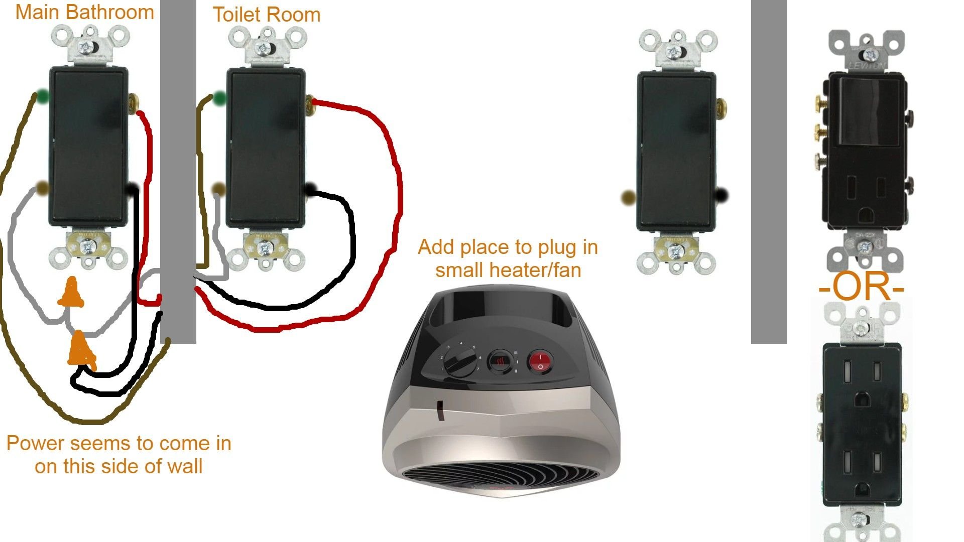 Converting Three Way Switch to Receptacle - DoItYourself.com Community Forums