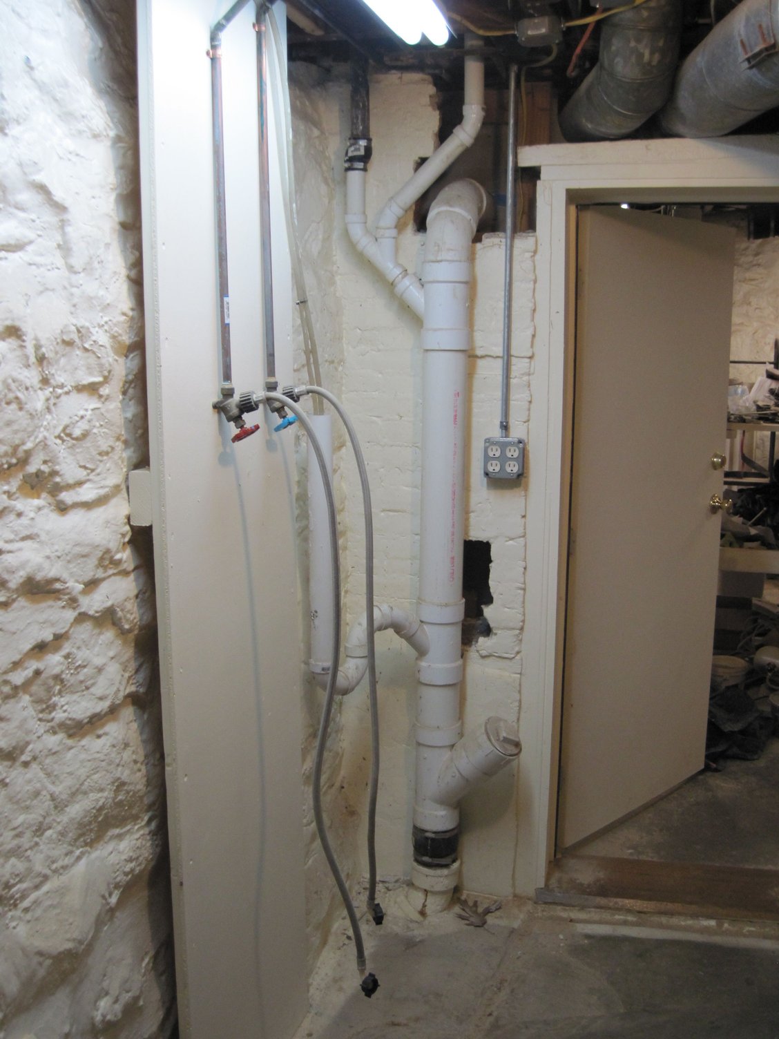 Where to connect PVC pressure line from sink pump into drain line ...