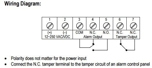 Diagrama de fiação de olho fotoelétrico