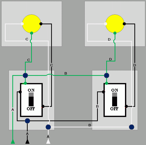Wiring Diagram For 2 Switches And 2 Lights