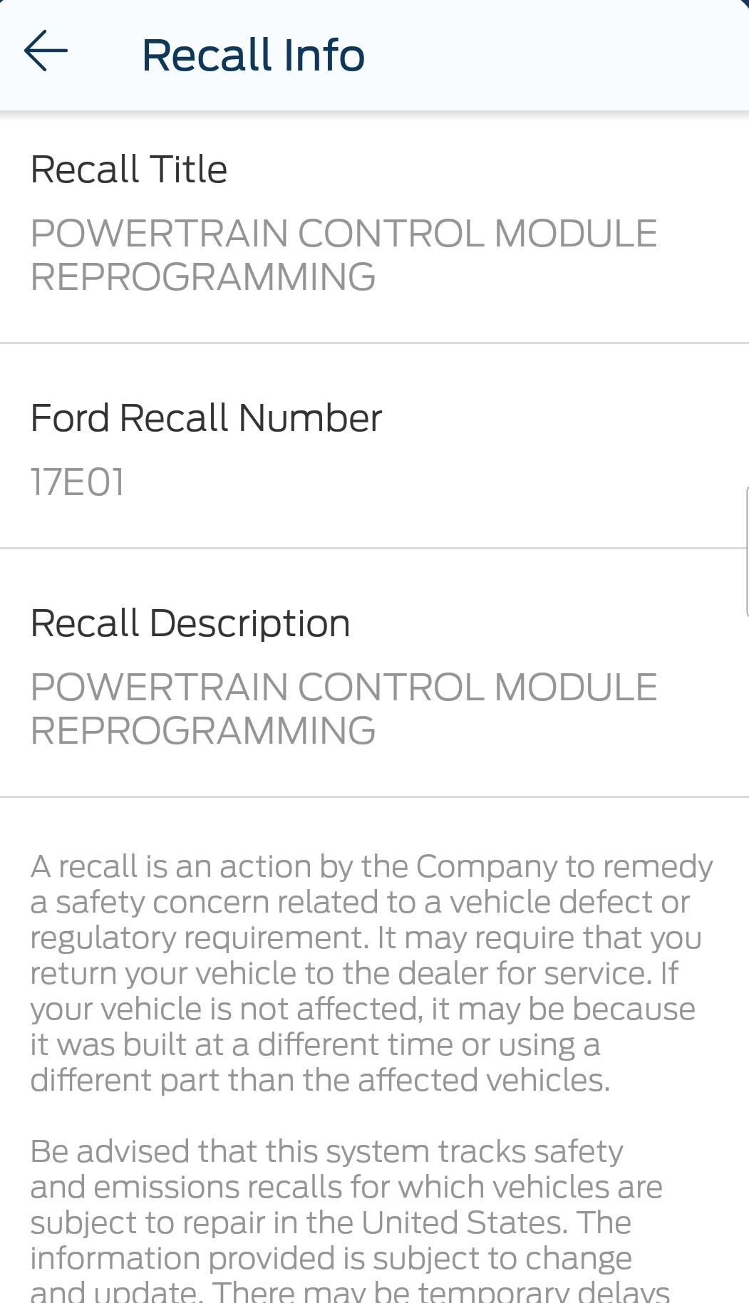 Recall Notice for PCM Reprogramming? - Ford F150 Forum - Community of ...
