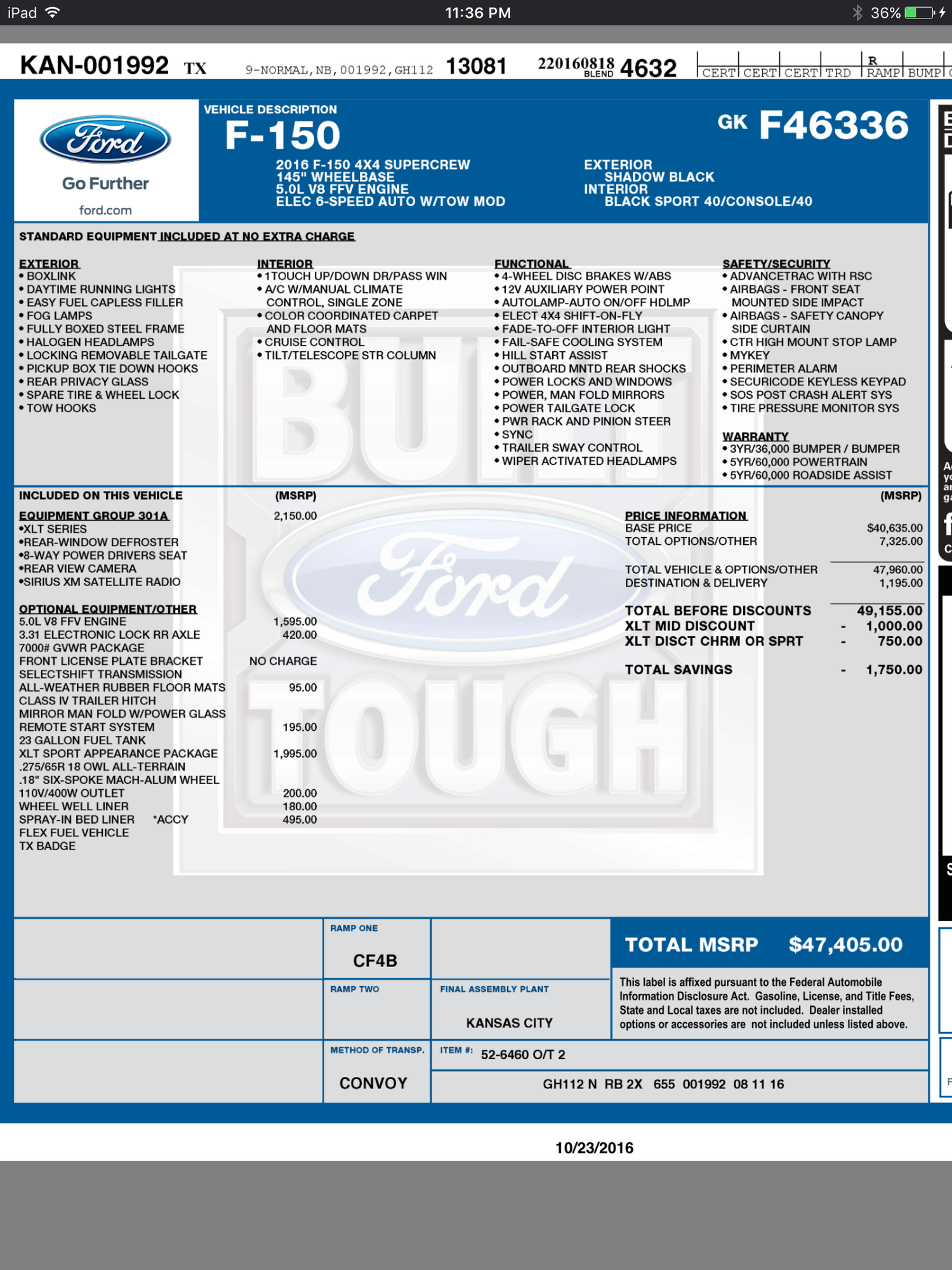 Just tell us your under invoice price paid. - Page 203 - Ford F150 ...