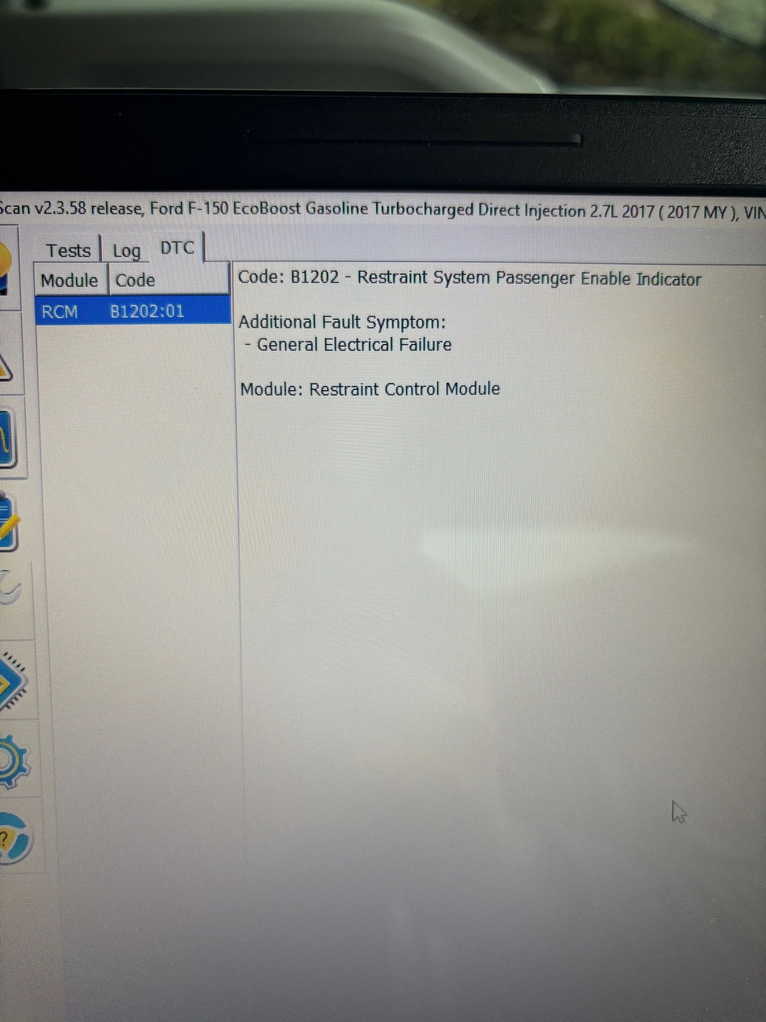 Air bag light on dash with code B1202 - Ford F150 Forum - Community of ...