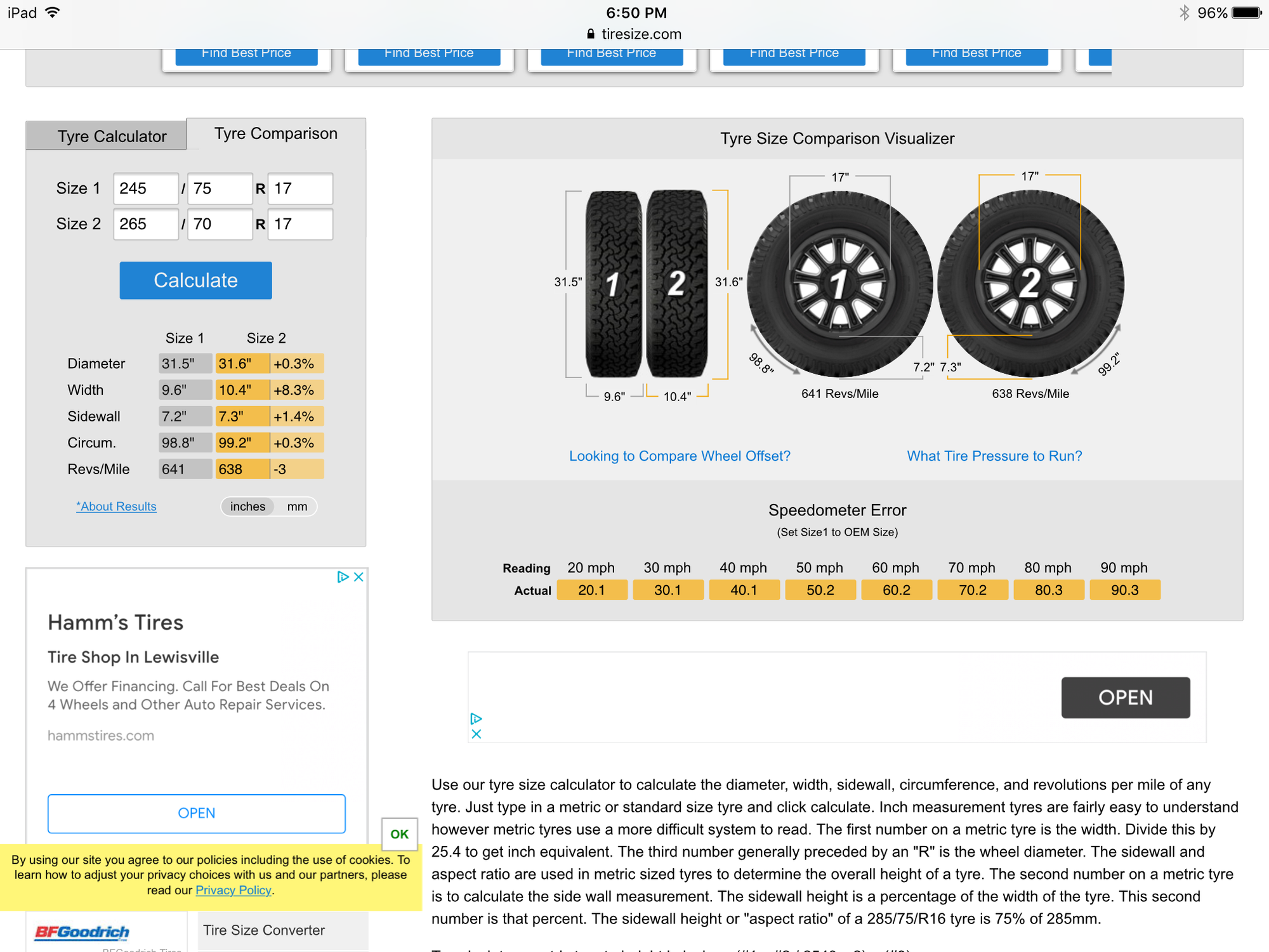 Size of the tires - Ford F150 Forum - Community of Ford Truck Fans