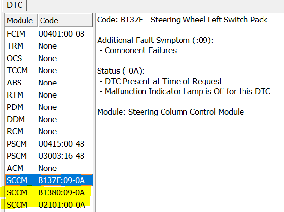 Cruise control intermittent - clock spring vs switch pack on 2018 STX ...