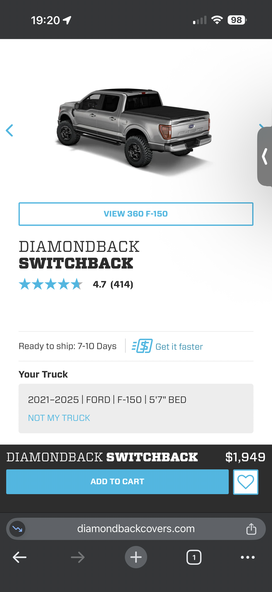 Southeast Diamondback Switchback Cover for SALE - Ford F150 Forum ...
