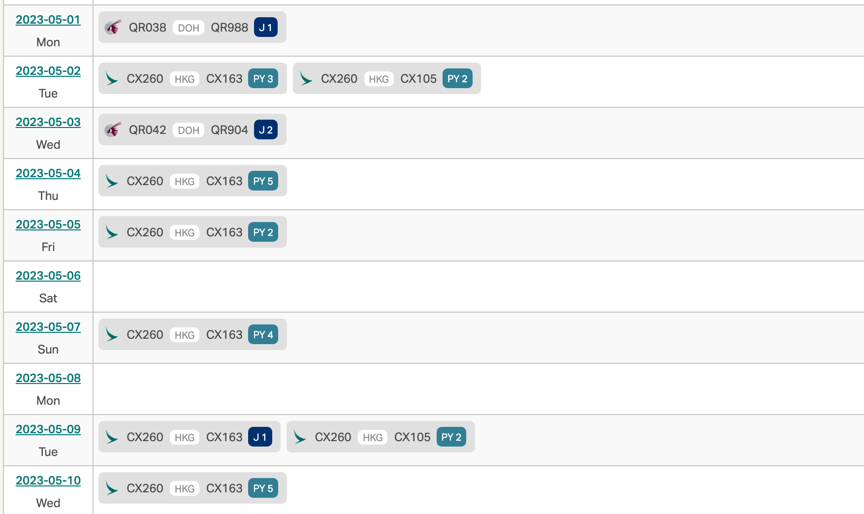 multi-city award cx ticket(J)- error : Redemption class Y is not valid ...