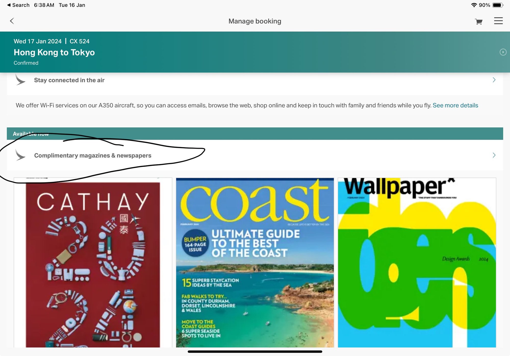 CX and PressReader availability - FlyerTalk Forums
