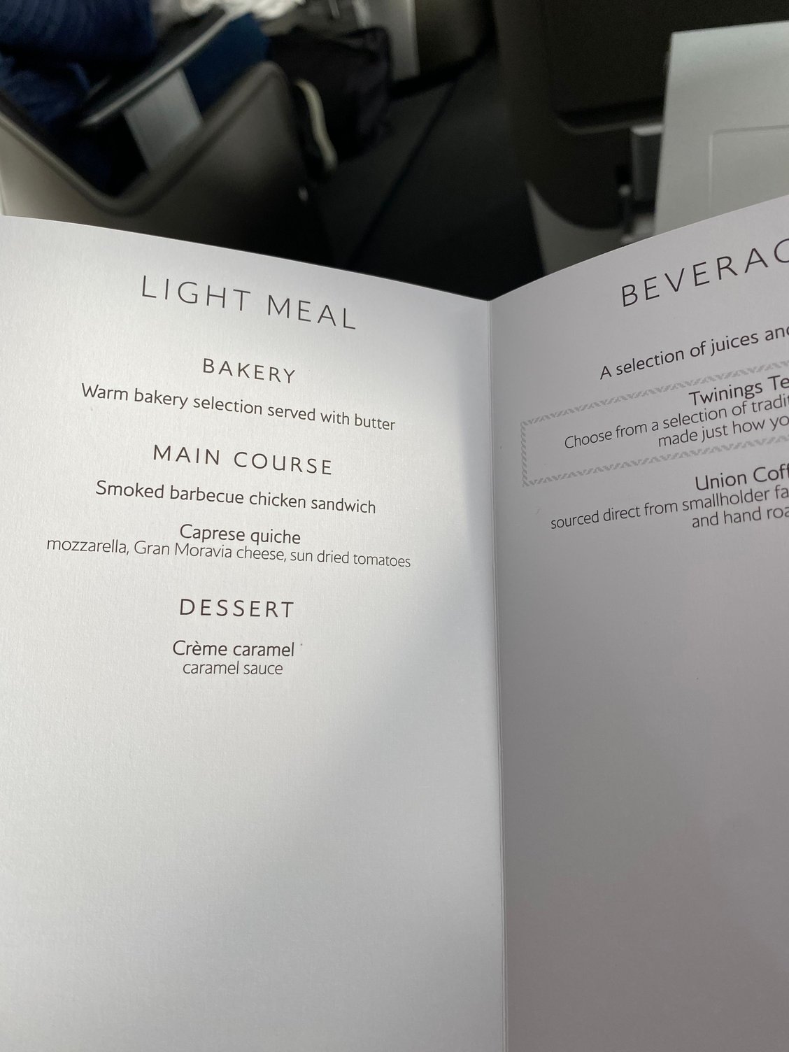 Club World dining - restoration of full menu - 28 October 2022 - Page ...