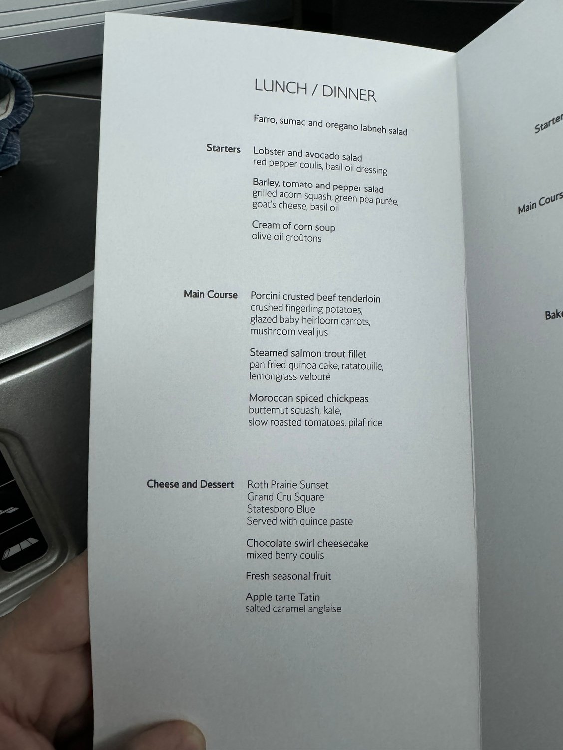 Long haul in-flight catering 2023 | Club World - Page 62 - FlyerTalk Forums