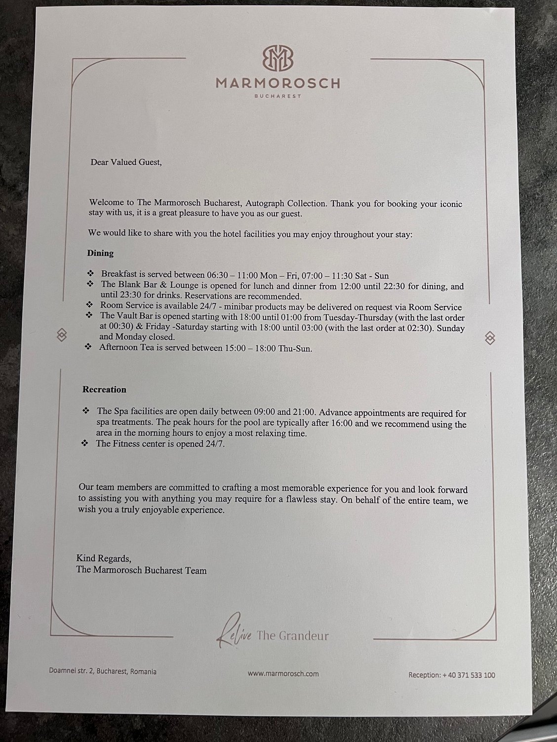 The Marmorosch Bucharest, Autograph Collection {Master Thread ...