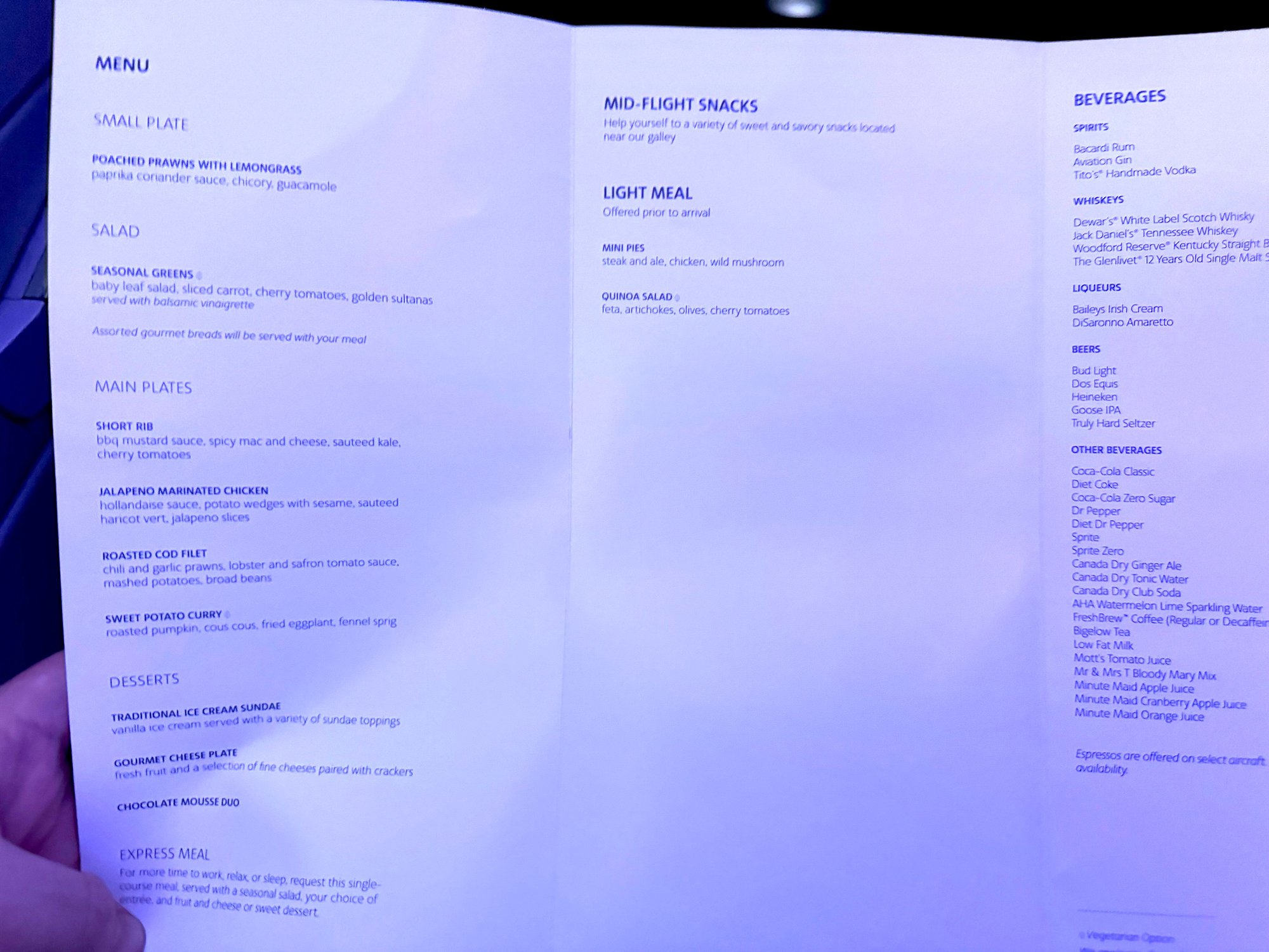 2024 AA International Meal / Meals - menu / photos / etc. (master ...