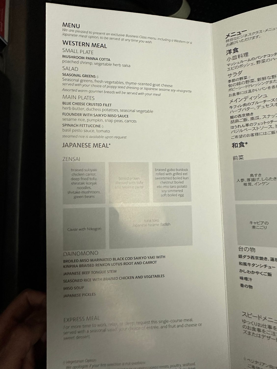 2025 AA International Meal / Meals - menu / photos / etc. (master ...