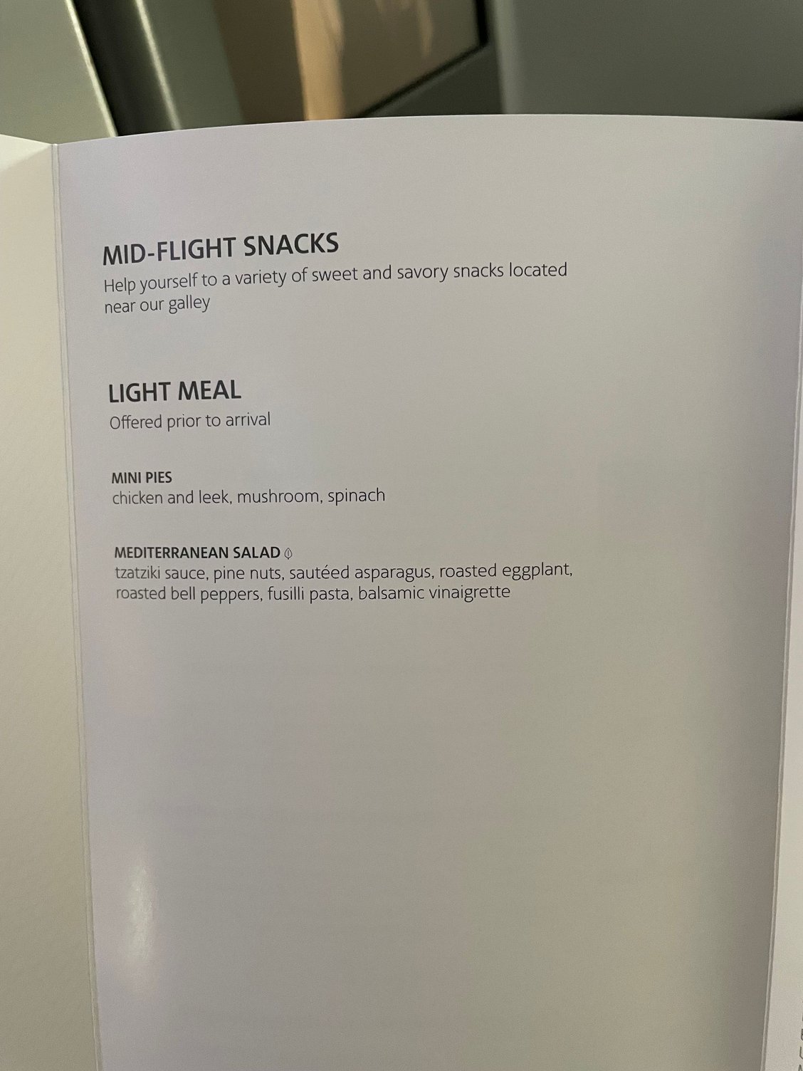 2023 AA International Meal / Meals - menu / photos / etc. (master ...