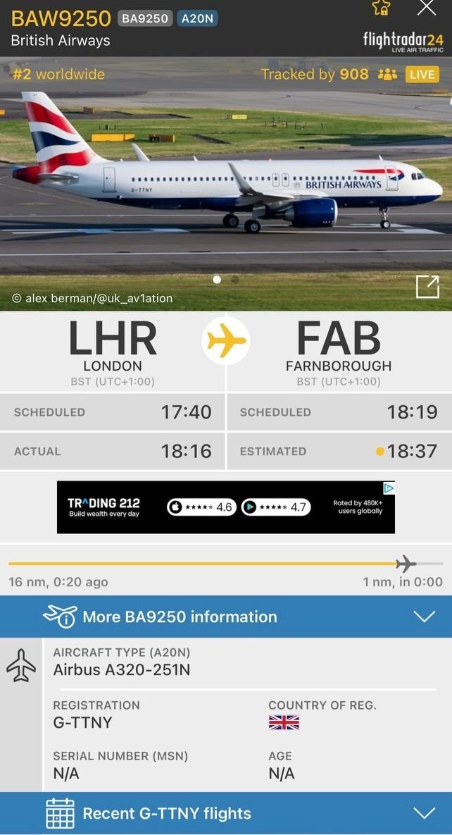 FlyerTalk Forums - BA at Farnborough 2024