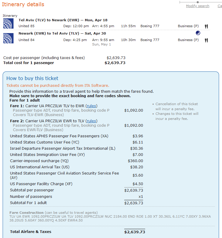 Limited P fare availability (TLV-EWR) - Page 2 - FlyerTalk Forums