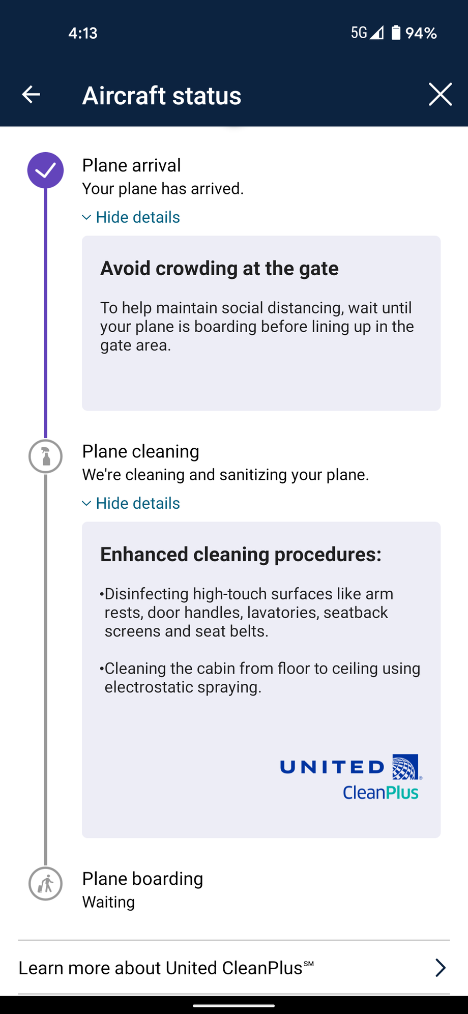 Flight status at the gate on UA apps - FlyerTalk Forums