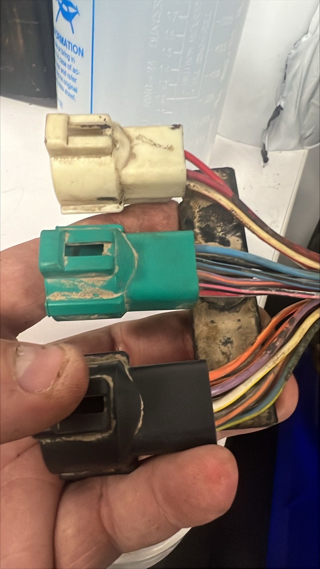 E40D 1991 F-150 wiring harness. Why are there two purple and orange ...