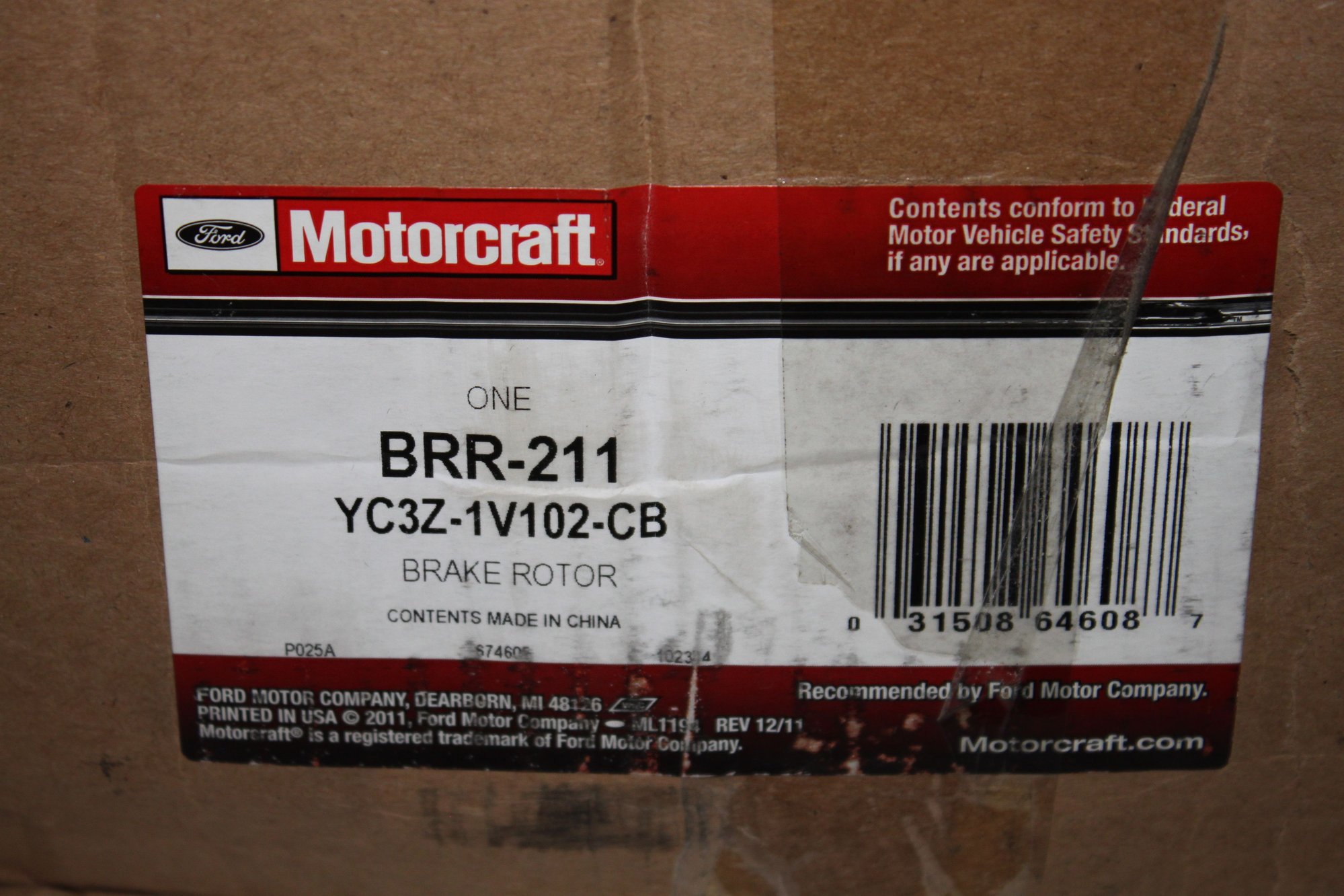 2 New Motorcraft BRR-211 Front Brake Rotor/Hub Assemblies 2wd 86-91 ...