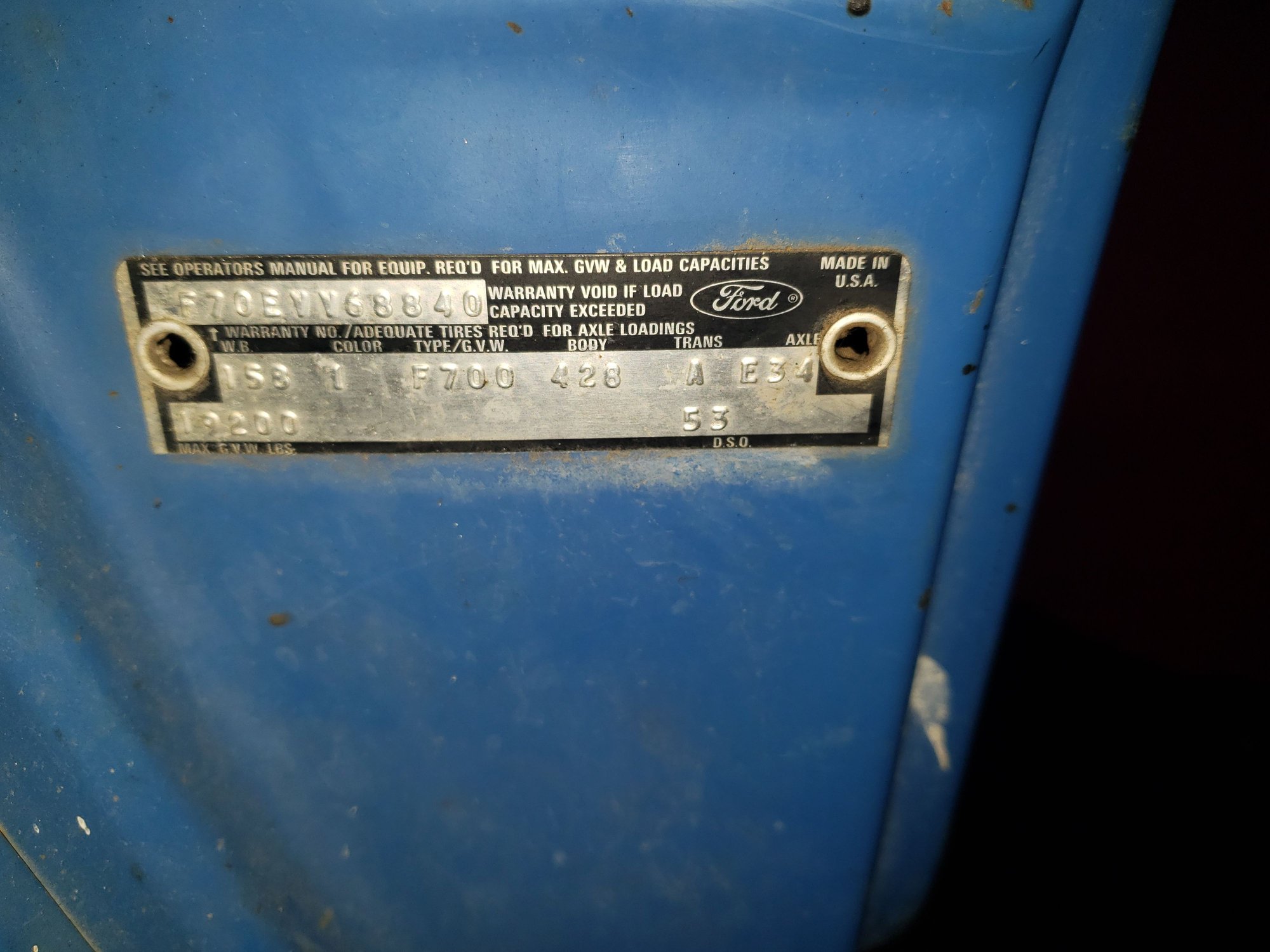 1975 Ford F700 Dump truck decode - Ford Truck Enthusiasts Forums