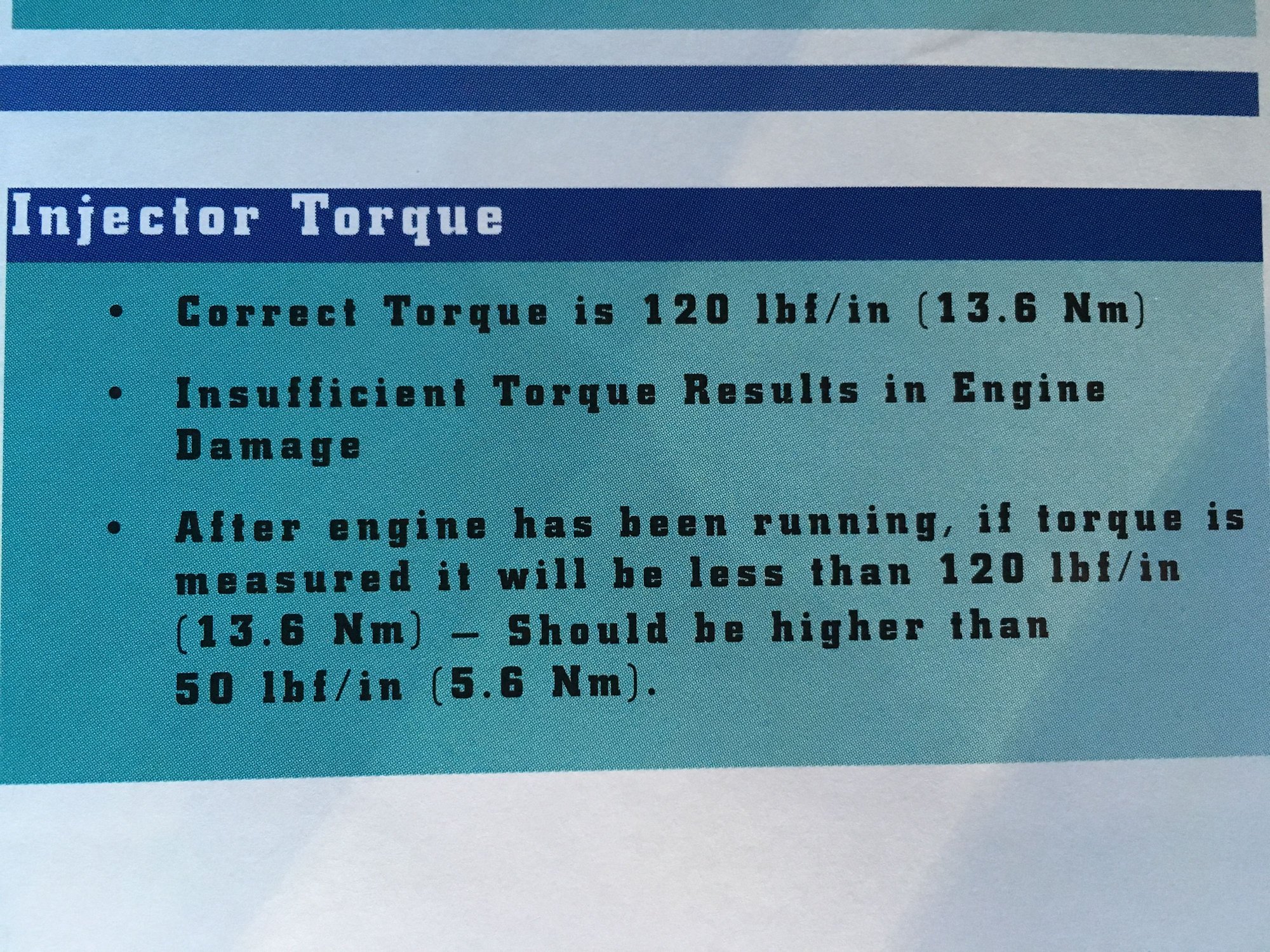 About injector Torque - from Ford - Ford Truck Enthusiasts Forums