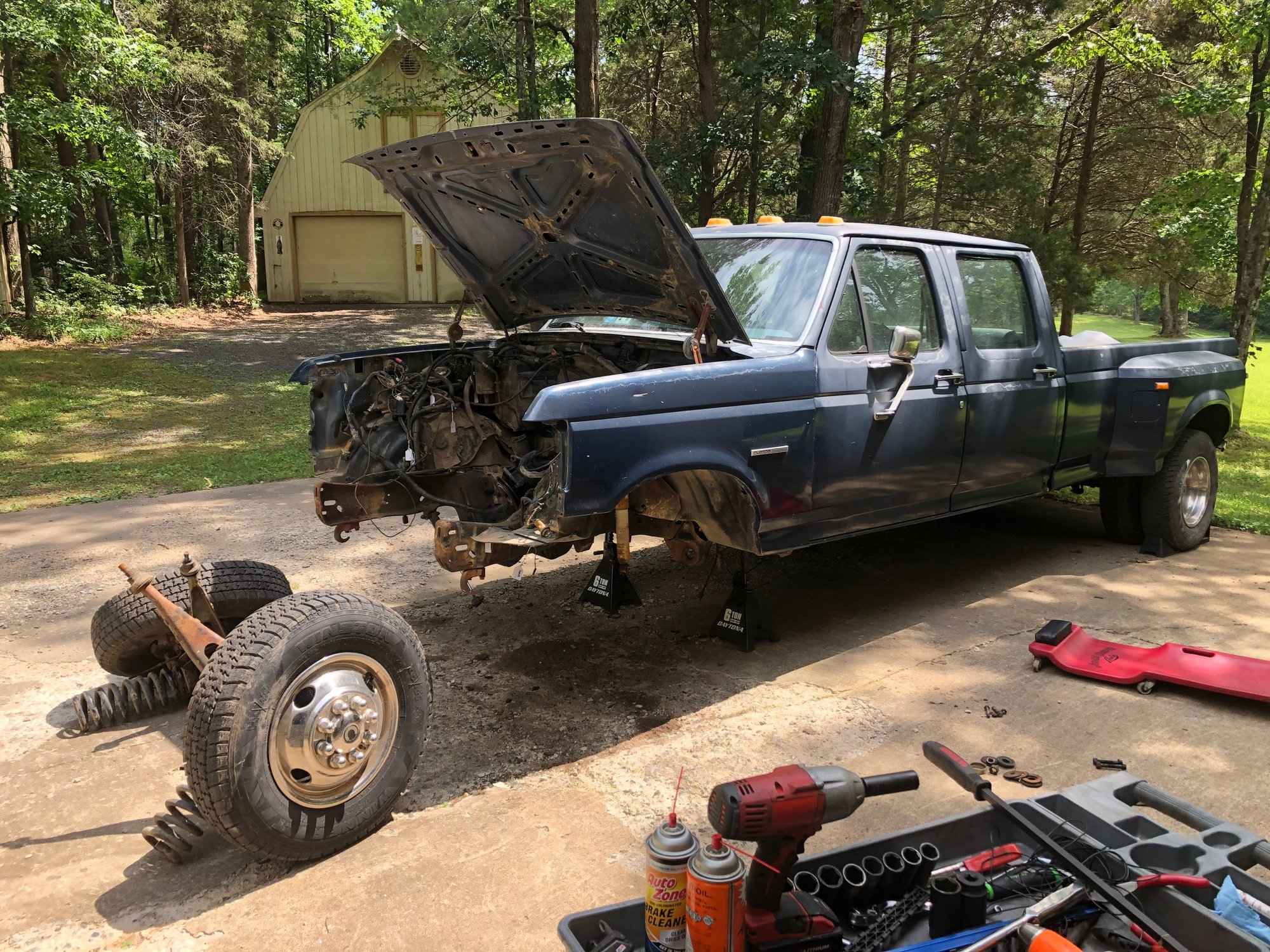 Converting an '87 F350 Crew Cab Dually to 4WD - Ford Truck Enthusiasts ...