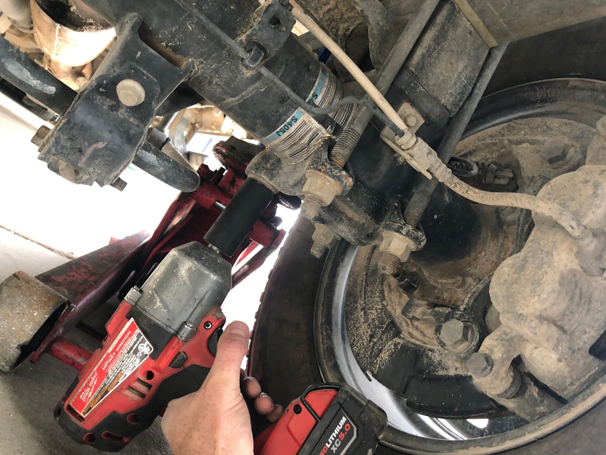 Rear Block Delete Using 1 Jack, Level by Lowering, 2017 F250 4x4 6.2 ...