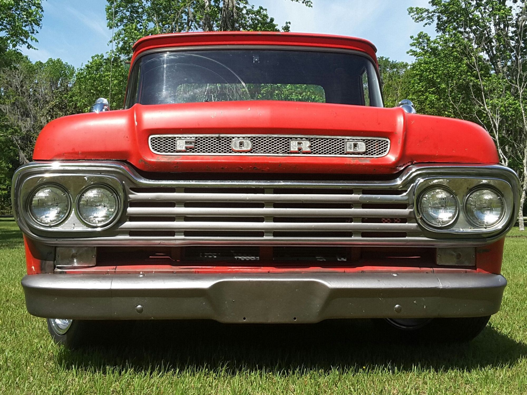 Test sig and pics red 59 f100 shortbed Ford restomod ratrod - Ford ...