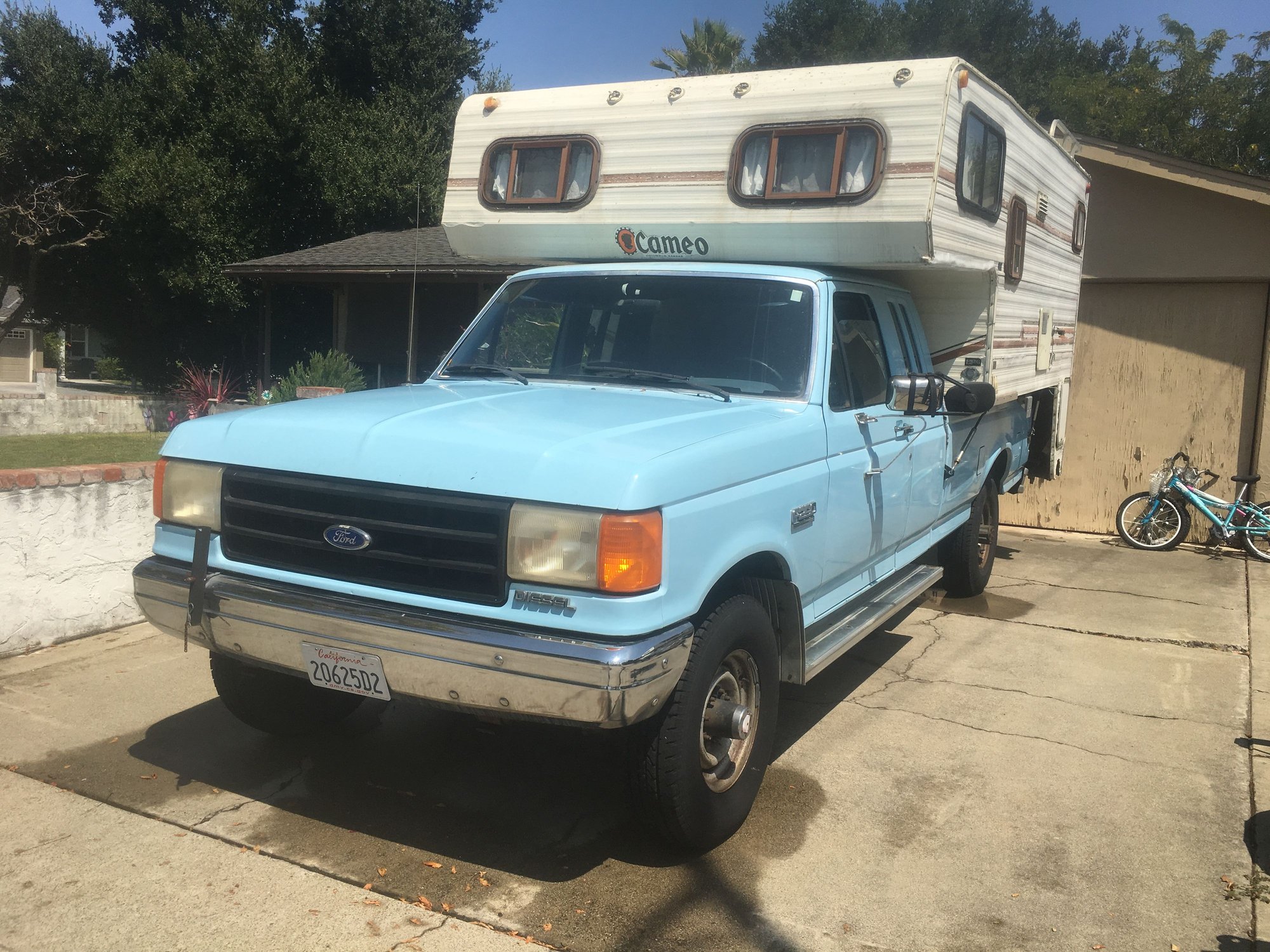 1987 F250 Diesel low miles rebuilt trans w/cabover - Ford Truck ...