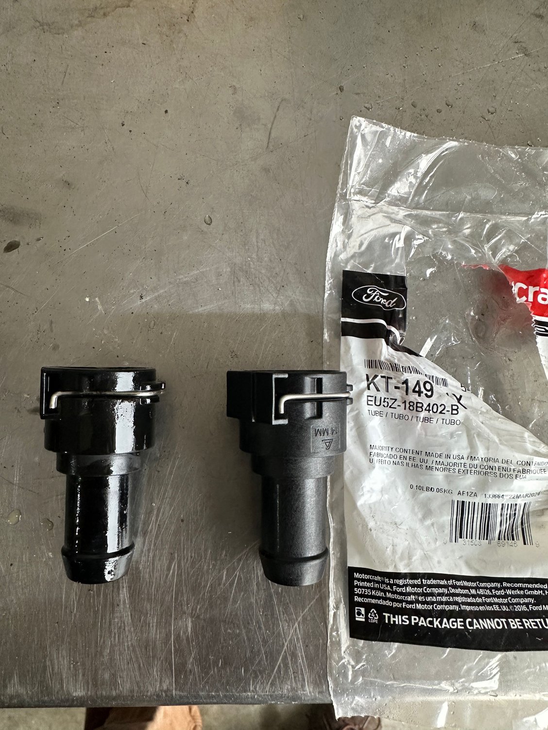 Coolant Leak - T fitting - Bottom Front of the Motor - Ford Truck ...