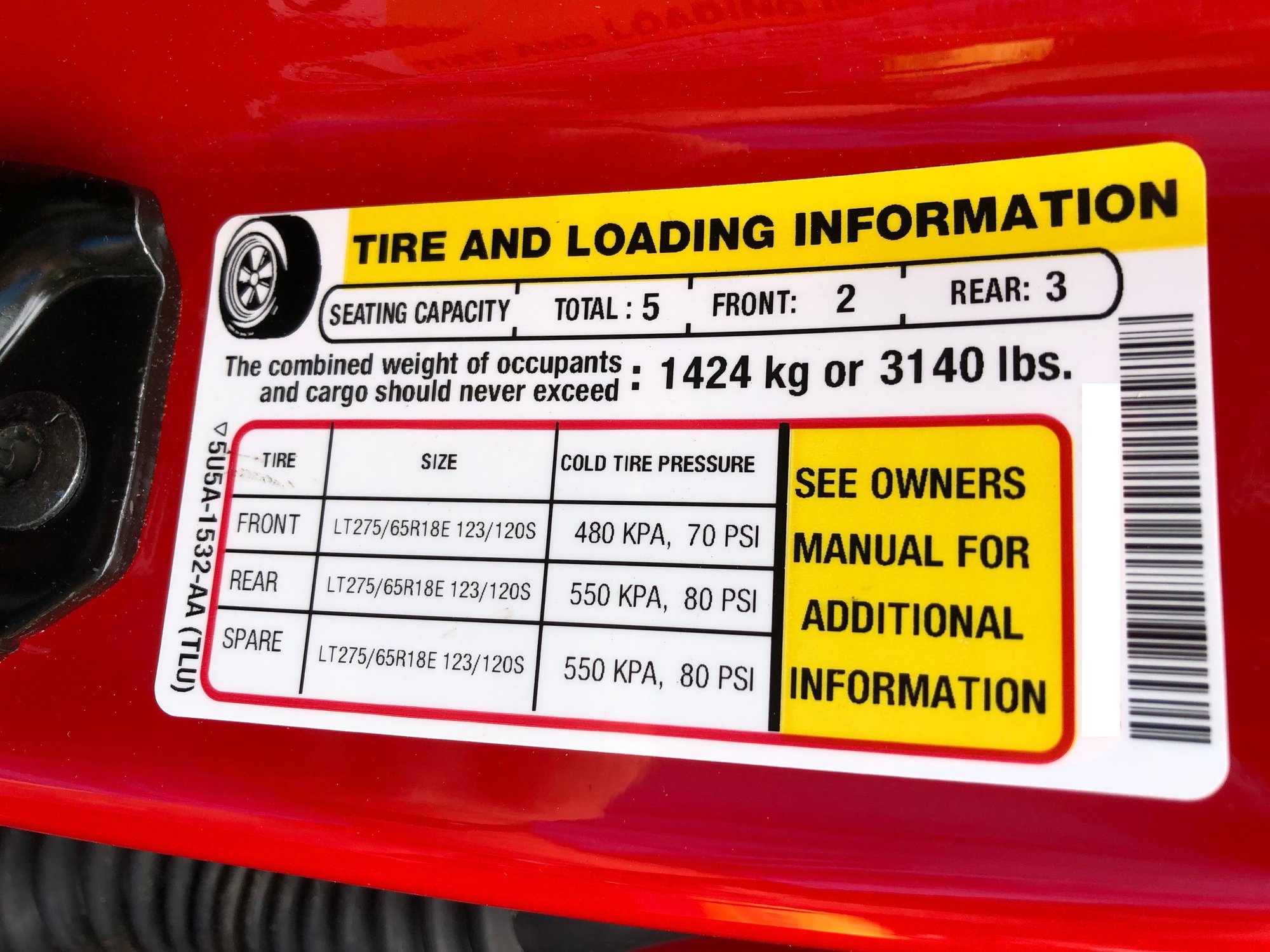 2019 F350 payload sticker with downgrade - Page 3 - Ford Truck ...