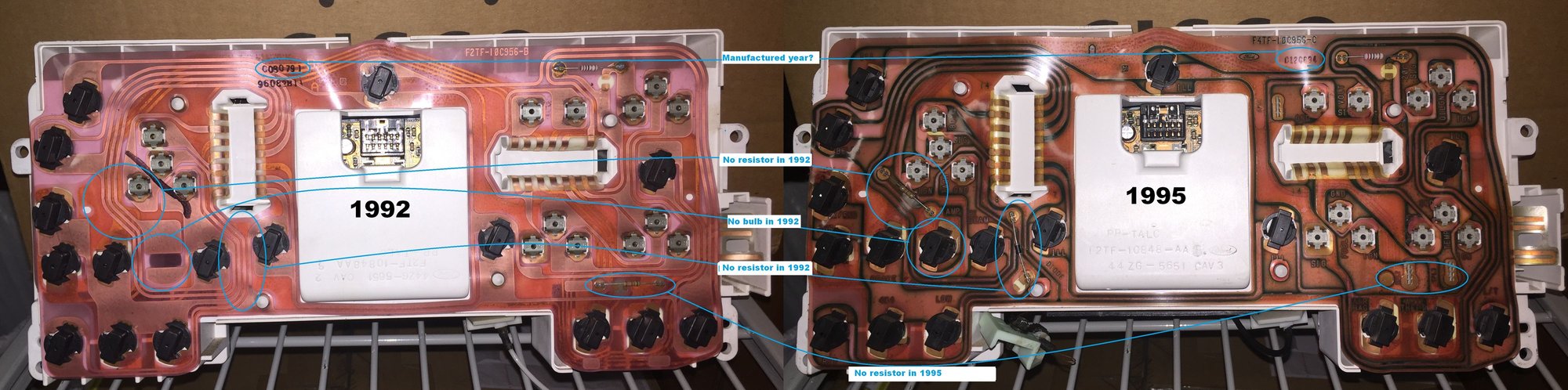 Where can I find a printed circuit for a gauge cluster? - Ford Truck ...