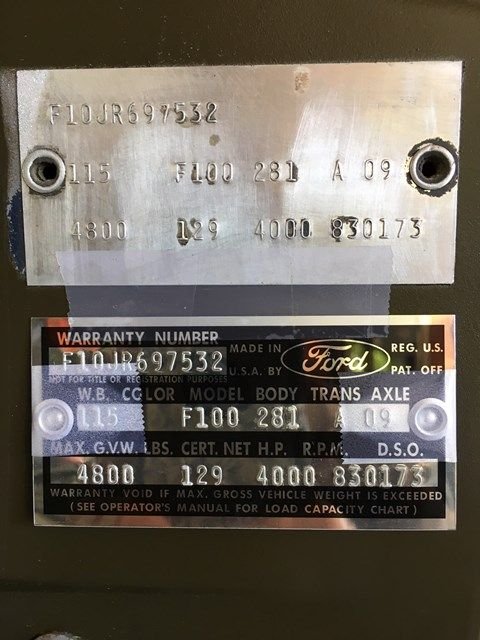 New Door Data Plate from Marti Auto - Ford Truck Enthusiasts Forums