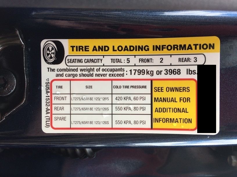 Payload sticker in Door - Page 3 - Ford Truck Enthusiasts Forums