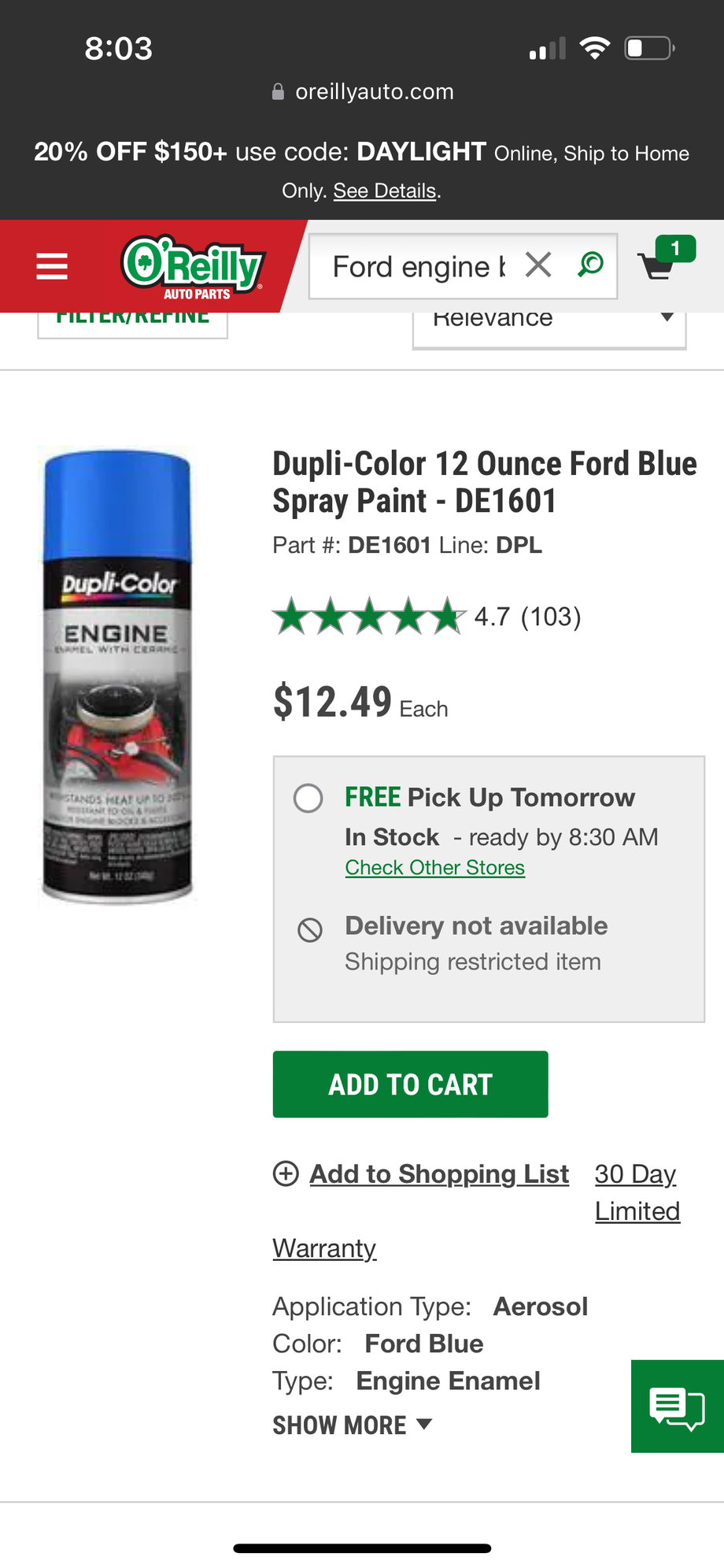 Finding correct blue engine paint. - Ford Truck Enthusiasts Forums