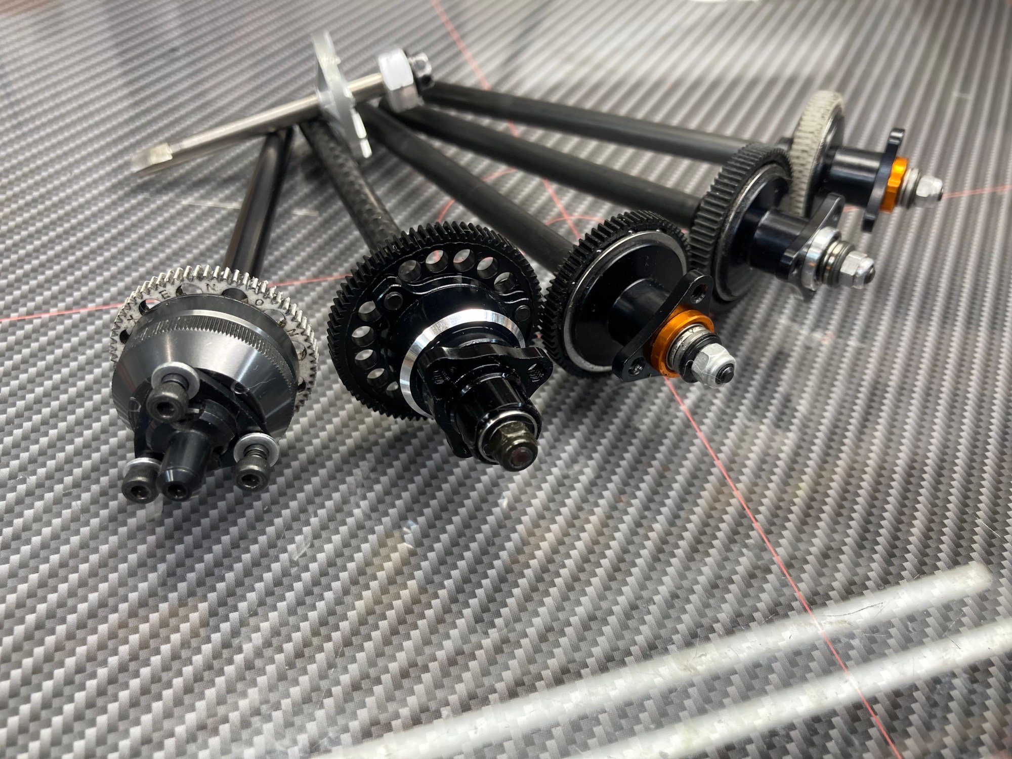 Awesomatix and Arrowmax gear diffs and 3 ball diff lot 1/12 pan cars ...