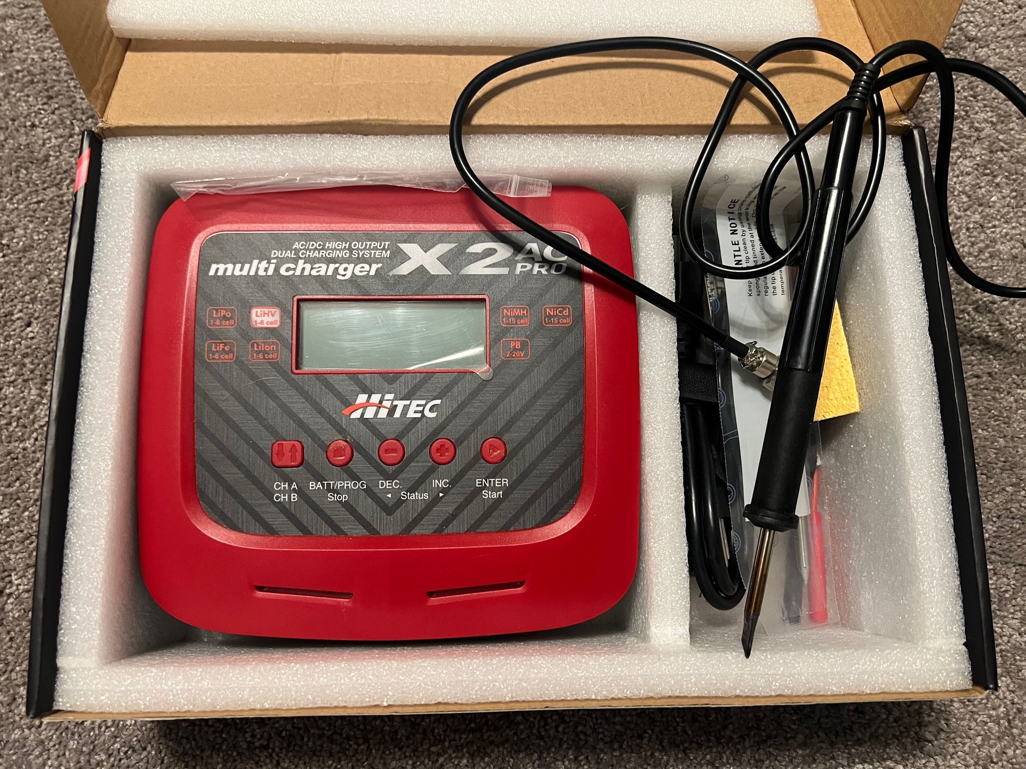 FS:HiTec X2 Pro AC charger with soldering iron, excellent shape - R/C ...